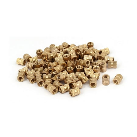 M6 x 10mm x 8.3mm Brass Injection Molding Threaded Knurled Thumb Nut ...