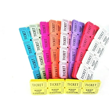 400 Double Stub Raffle Tickets Red/Blue - Keep This Coupon for Carnival ...