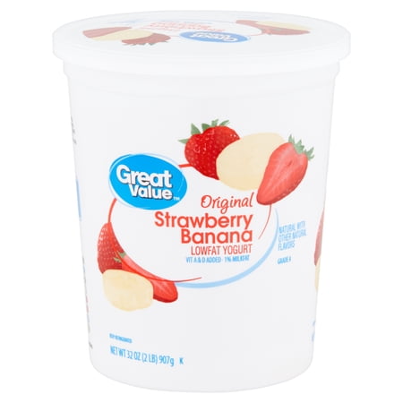 Great Value Original Strawberry Banana Lowfat Yogurt, 32 oz - Walmart.com