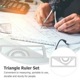 Metal Ruler Architect Compass Protractor Metric Office Silver - Walmart.com
