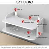 Catekro Small Mini Wall Shelves Stuff WiFi Remote Control Storage Box ...