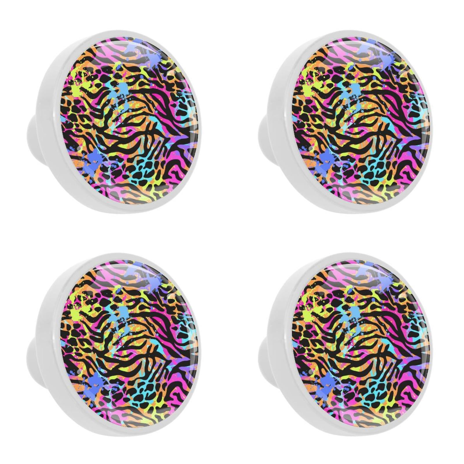 4 Pcs Neon Animal Skin Knobs for Kitchen Cabinet Cupboard Dresser ...