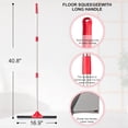 17" Heavy Duty Floor Squeegee with 40.8 Inch Long Handle, Suitable for ...