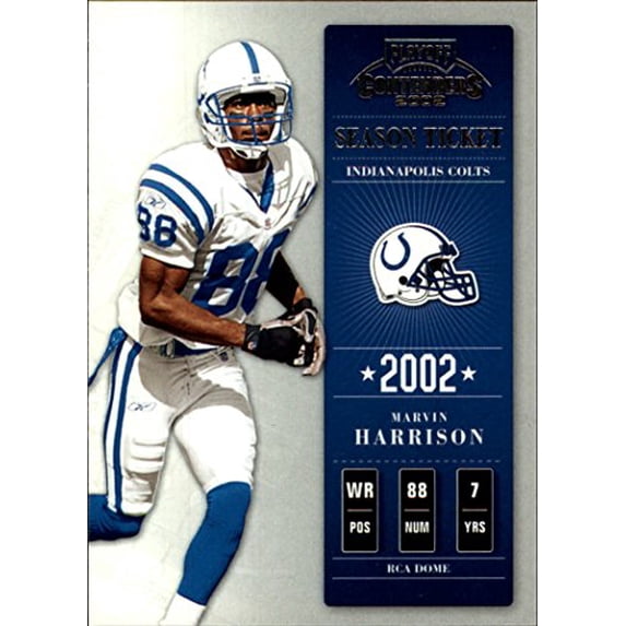 2002 Playoff Contenders #32 Marvin Harrison NFL Football Trading Card ...