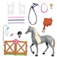 Barbie World Horse Stable Playset with Toy Horse, Jump, & Accessories ...