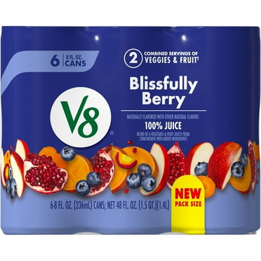 V8 Pineapple Jalapeno 100% Fruit and Vegetable Juice, 8 fl oz Can, 6 ...