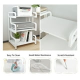 Natwind 3-Tier Mobile Printer Stand, Large Copier Table with Rolling ...