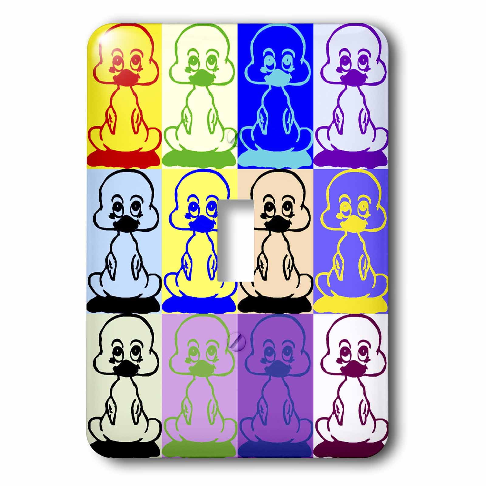 3dRose Cartoon Duck Pop Art - Single Toggle Switch (lsp_8060_1 ...