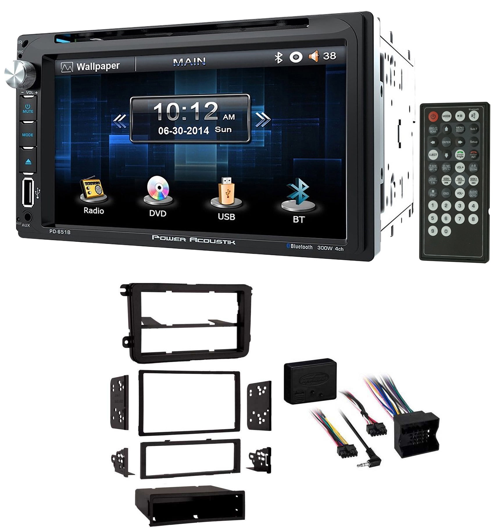 6.5” DVD/CD Player Receiver Monitor w/ Bluetooth For 2010-14 Volkswagen ...