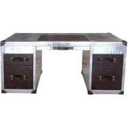 NauticalMart Aviator Writing Blackhawk Desk - Aluminium Table Mid ...