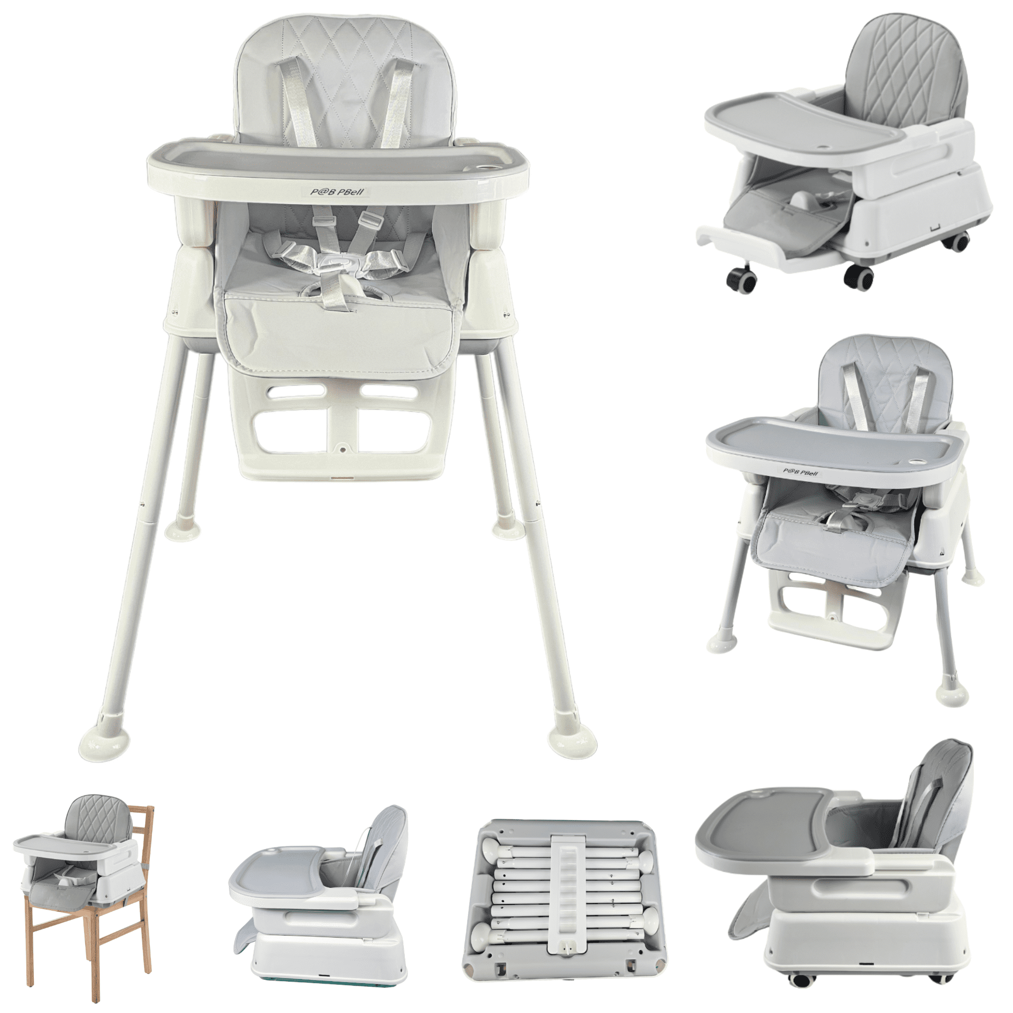 Click here for P@b Pbell 7-In-1 Fully Convertible Baby High Chair... prices