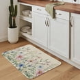 Farmhouse Watercolor Front Door Mat Indoor Entrance, Wildflowers Plants ...