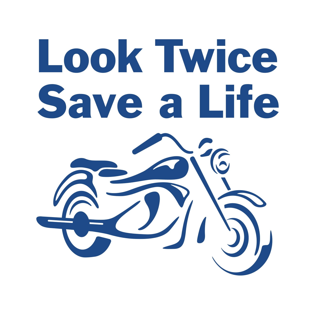 Look Twice Save a Life Sticker Decal Die Cut - Self Adhesive Vinyl ...