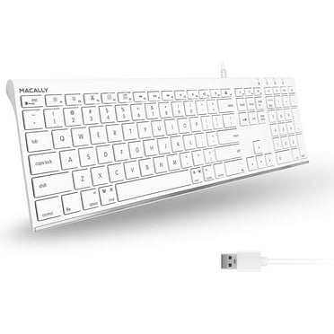 onn USB Computer Keyboard with 104-Keys, 5 ft Cable, Windows and Mac ...