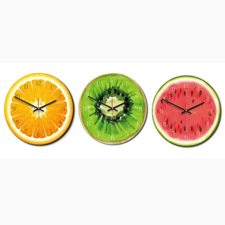 Creative Livingroom Wall Clock Cartoon Fruits Clock Kids Room Wall ...