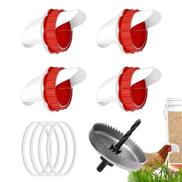 Chicken Feeder Poultry Feeder DIY Port Gravity Feed Kit Rain Insect ...