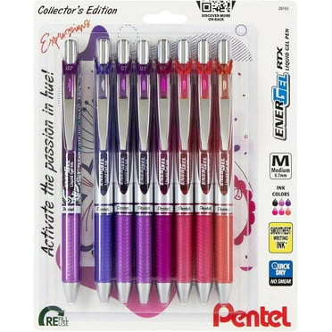 Pentel EnerGel RTX Retractable Liquid Gel Ink Pen, (0.7mm) Medium, Assorted Ink, 20 Pack ...