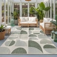 Abstract Semicircles 8'x10' Area Rug for Living Room Sectional Sofa ...