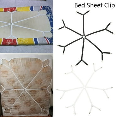 GustaveDesign Bed Sheet Clips 3 Way 6 Sides Adjustable Elastic Heavy ...