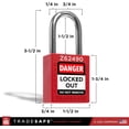 TRADESAFE Lockout Tagout Locks, Red Keyed Alike Padlocks, LOTO Locks 20 ...