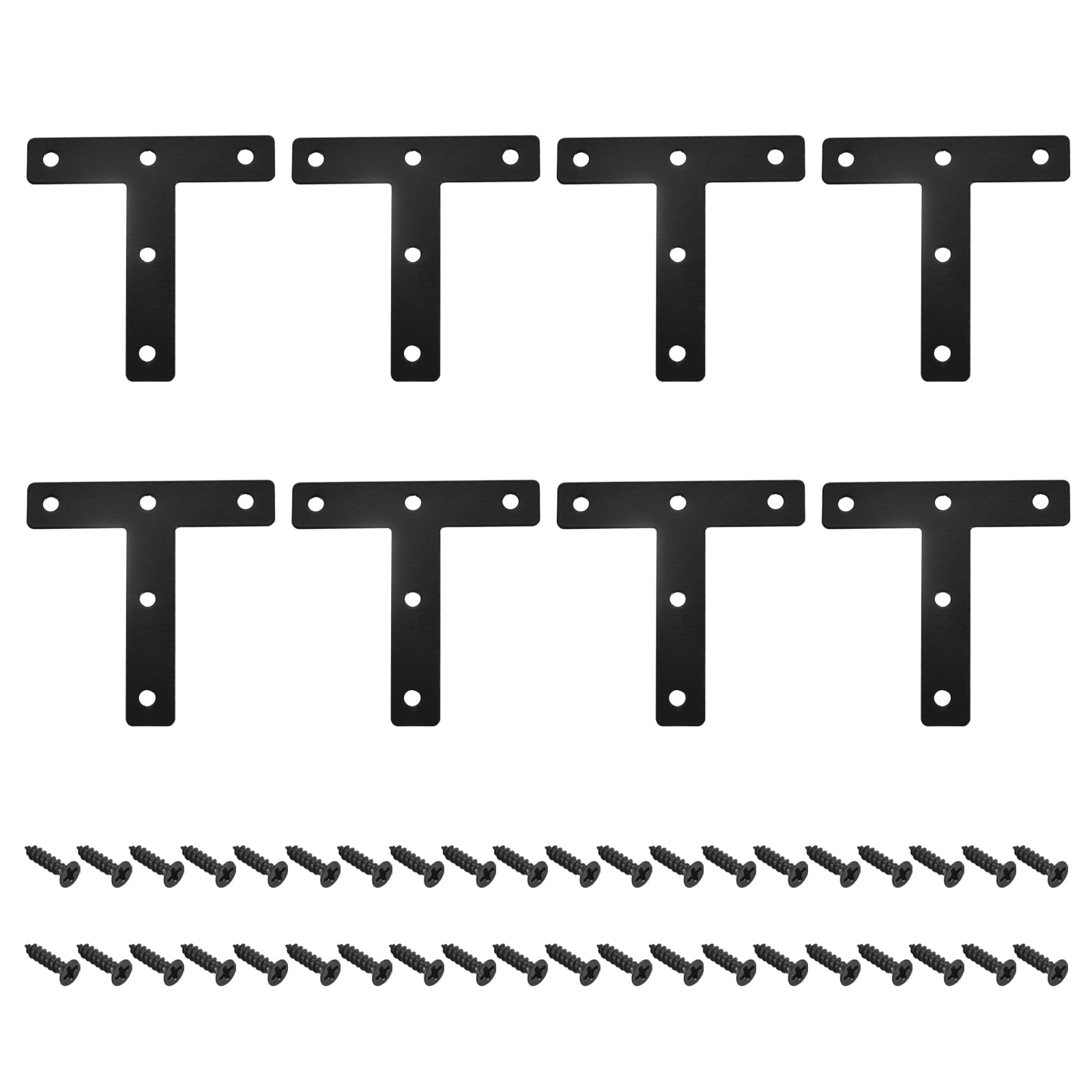 T Shape Bracket, 80x80x1mm Carbon Steel Mending Plates for Joint ...