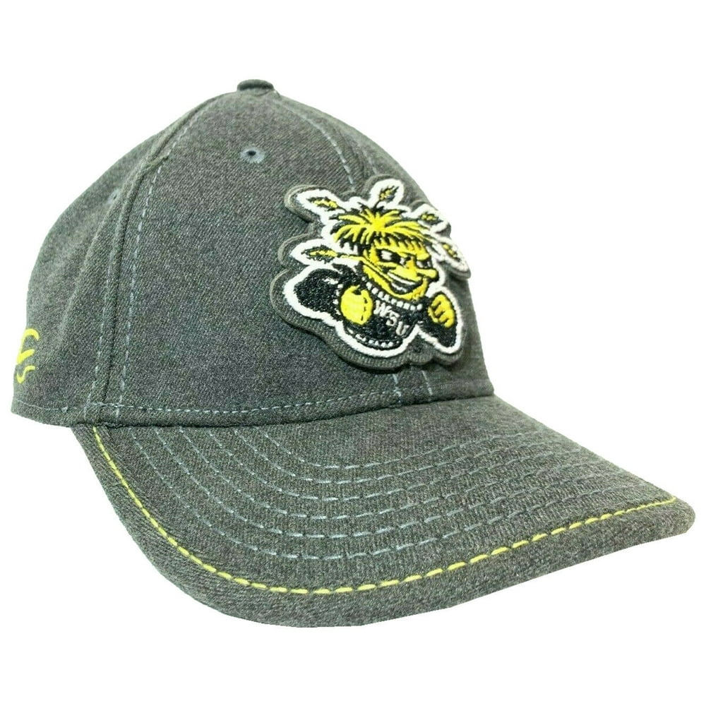 Wichita State University Wushock OC Sports Gray Proflex Fitted Hat ...