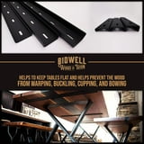 Bidwell Wood & Iron C-Channel Table Brace Hidden Steel Support for Live ...