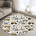 3.3ft Round Rug Cartoon Truck Area Rugs for Living Room Bedroom ...