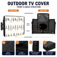 Birds on the Wire Yellow Grey Orange Outdoor TV Cover 80 to 85 Inch ...