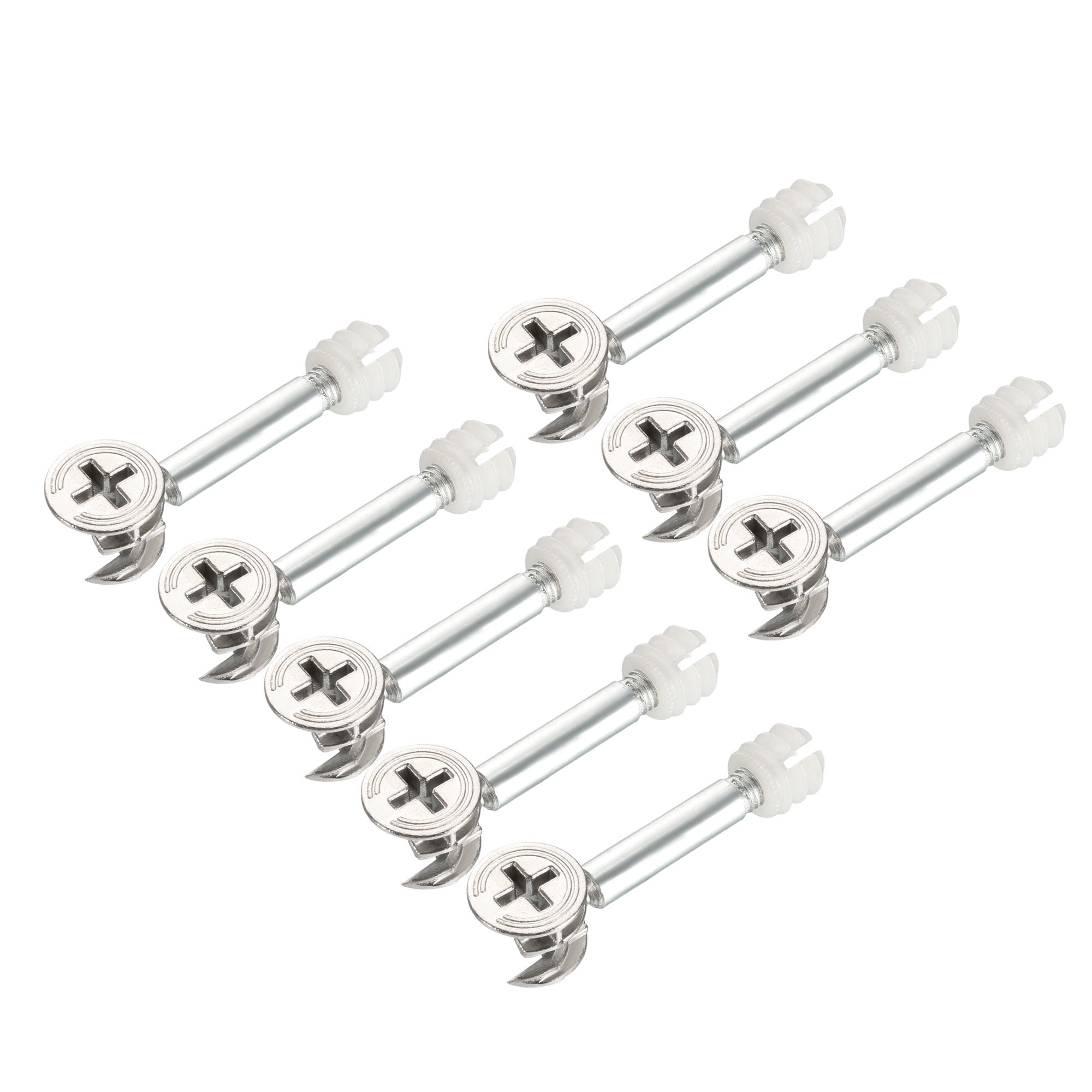 Uxcell 15mm Furniture Connecting Cam Fitting w Dowel Nut Metal 8 Sets ...