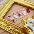 24 count Christmas Press Nails Almond Medium Nails Tip Xmas Holly False ...