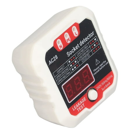 Electric Leakage Outlet Tester, RCD30mA LCD Digital Display Power ...