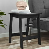 Mainstays Small Square Wood Side Table, Black Finish, 16 to 19.92 ...