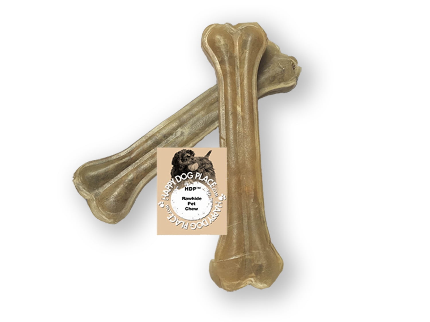 HDP Premium Pressed Rawhide Bone 8" Size:Pack of 10 - Walmart.com