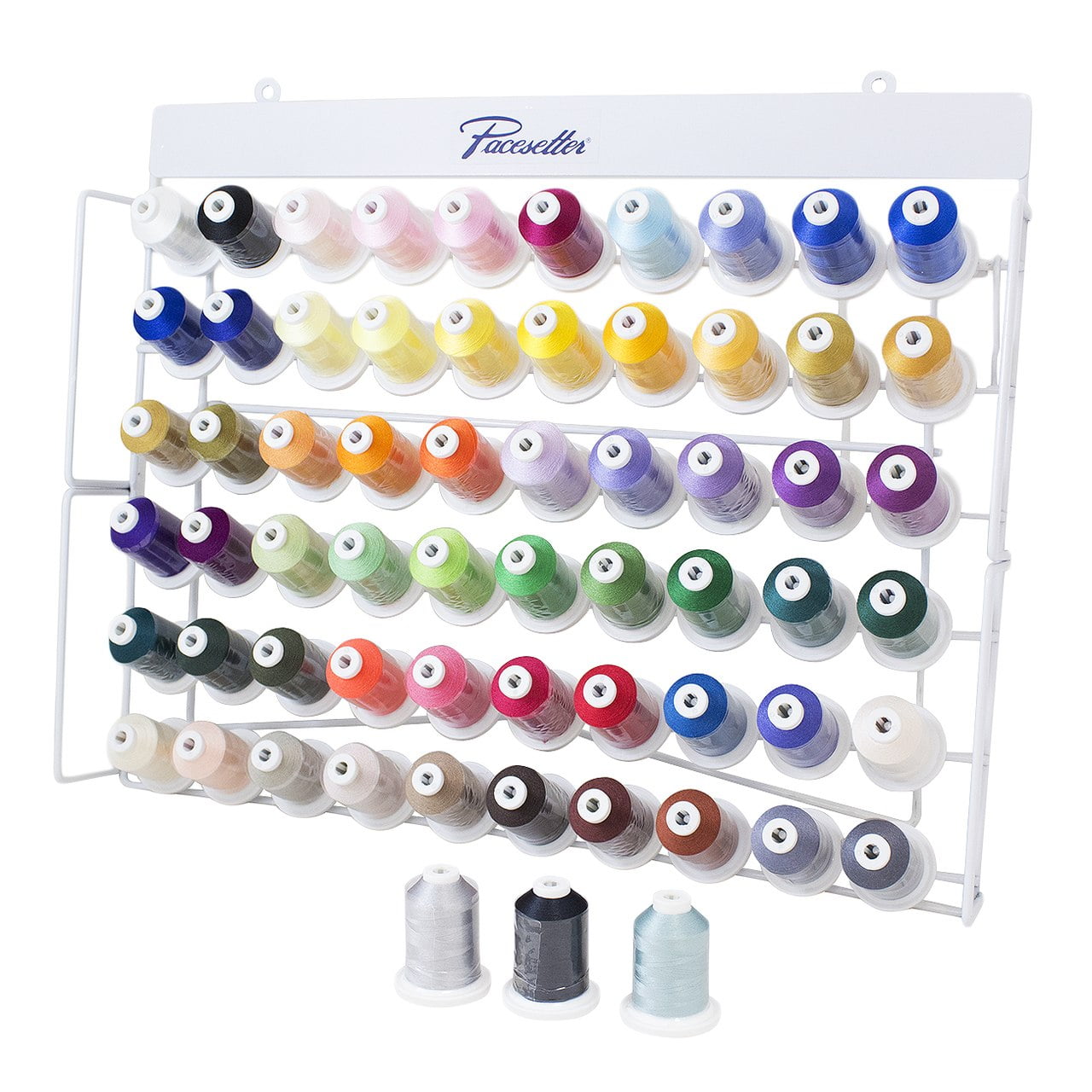 Brother Pacesetter 60 Color Poly Thread Set with Rack - Walmart.com