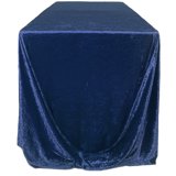 90 x 132 Inch Rect. Crushed Velvet Tablecloth Navy Blue - Walmart.com