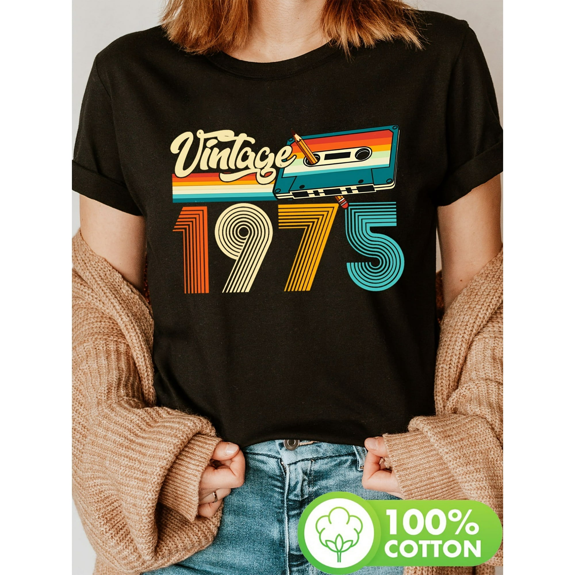 Click here for Generic Vintage 1975 Print Womens T-Shirt - Short... prices
