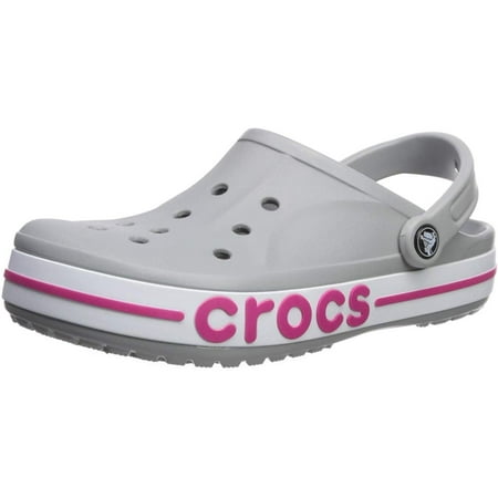 Crocs Unisex-Adult Bayaband Clogs, Light Grey/Candy Pink, 4 Men/6 Women | Walmart Canada