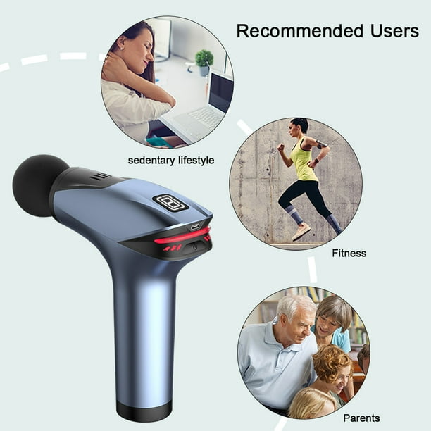 Icy Cold Compress Percussion Back Massager Gun Type-C Carga para ...