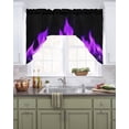 Abstract Purple Flame Swag Valances for Windows, Flickering Fire ...