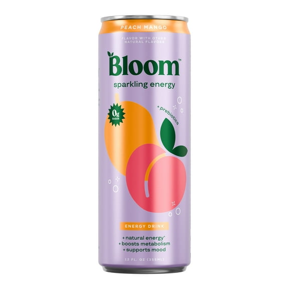 Bloom Nutrition Sparkling Energy Drink, Crisp Apple, 12 fl oz Single ...