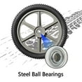 2 Pack 14 x 1.75" Plastic Spoke Wheel,Flat Free Rubber Tire with 1.75 ...