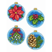 Counted Cross-Stitch Kit Christmas Baubles 213CS - Walmart.com