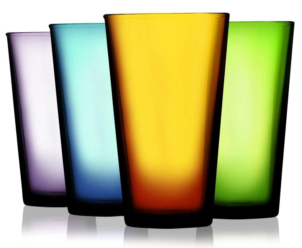 Attractive Color Full Accent 16 Oz Mixing Glasses Set Of 4 By Tabletop King Additional