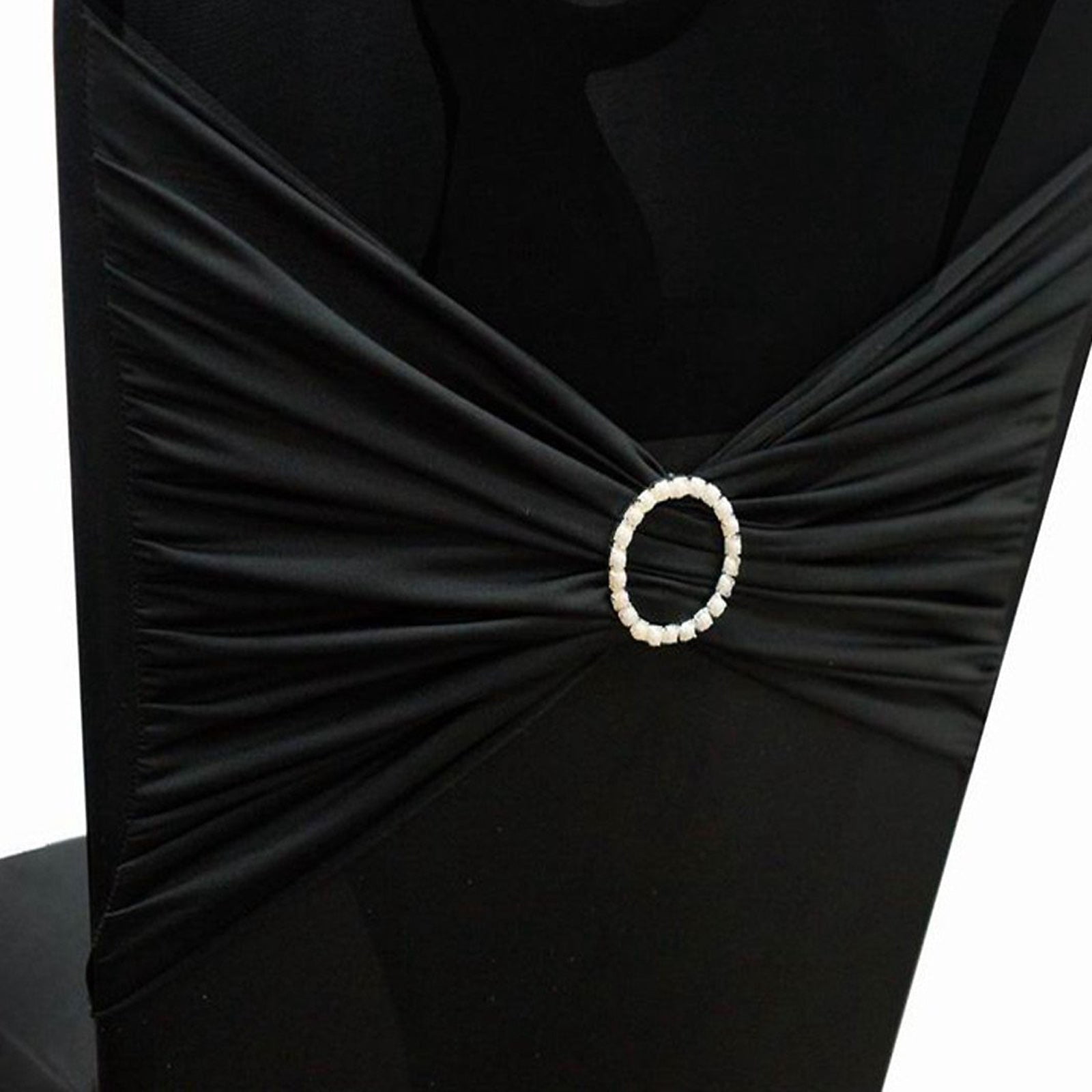 Efavormart 2" Ivory Circle Pearl Buckle Chair Sash - Walmart.com