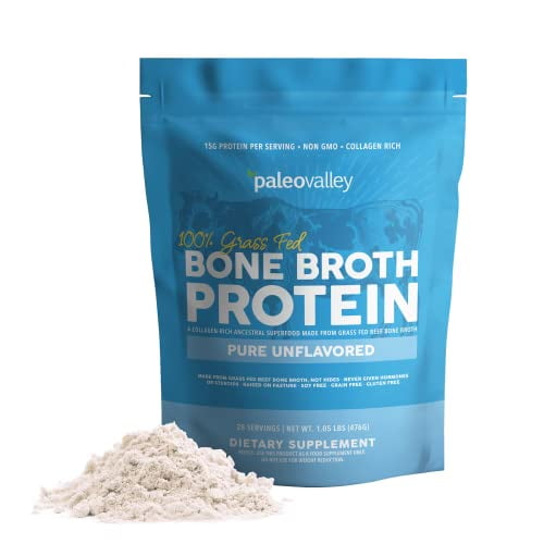 Paleovalley 100% proteína en polvo de caldo de hueso de res alimentada ...