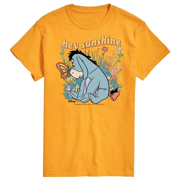 Winnie The Pooh Butterfly Friends With Eeyore Mens Short Sleeve