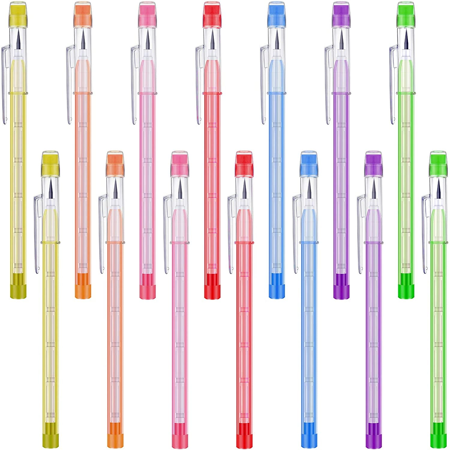 HB Translucent Pencil Multipoint Pencil Colorful Non-Sharpening ...