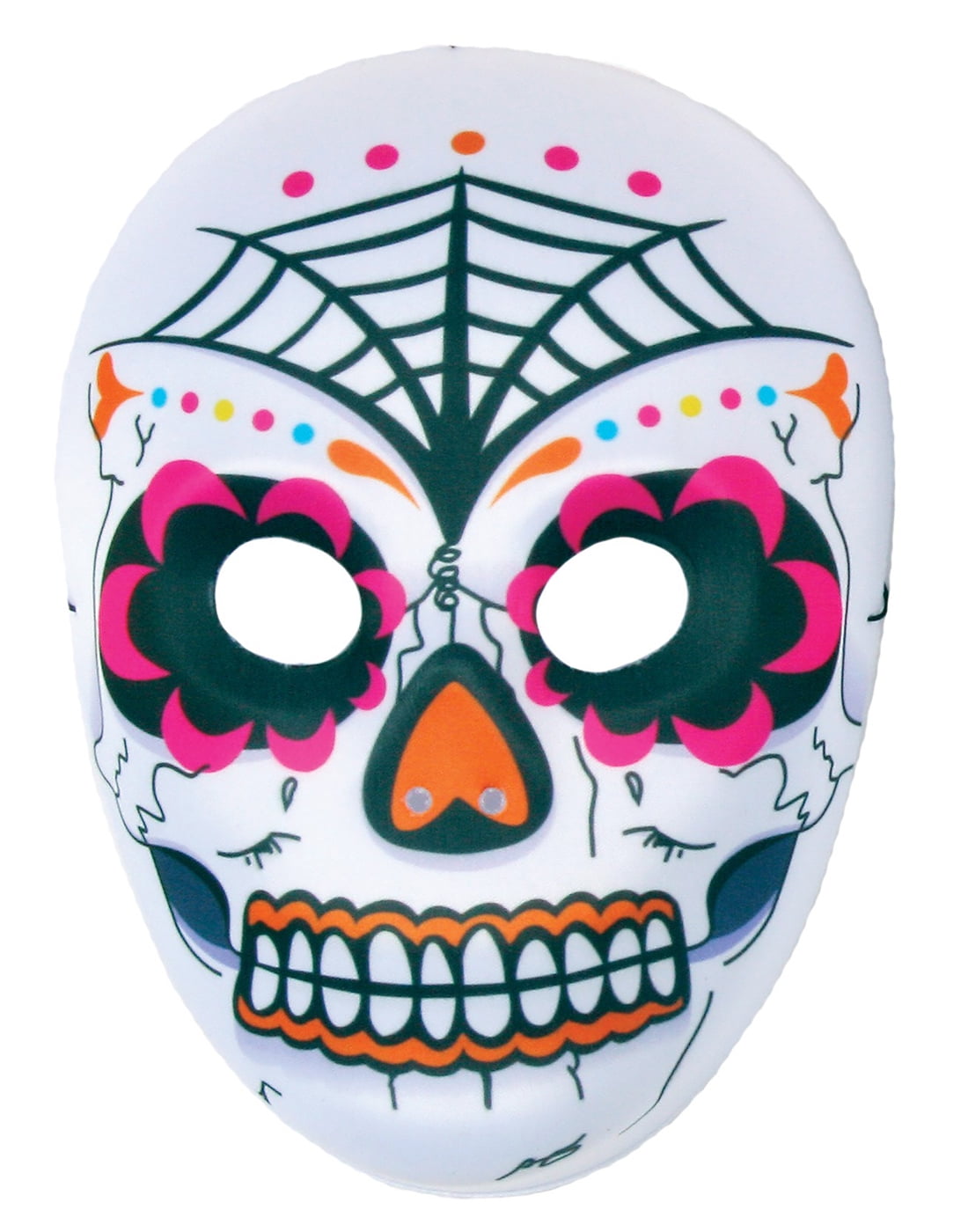 Web Unisex Adult Day Of The Dead Costume Plastic Full Face Mask ...