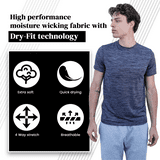 SPXTREME Men's Dry-Fit Short Sleeve Athletic Crewneck T-Shirts [5 Pack ...